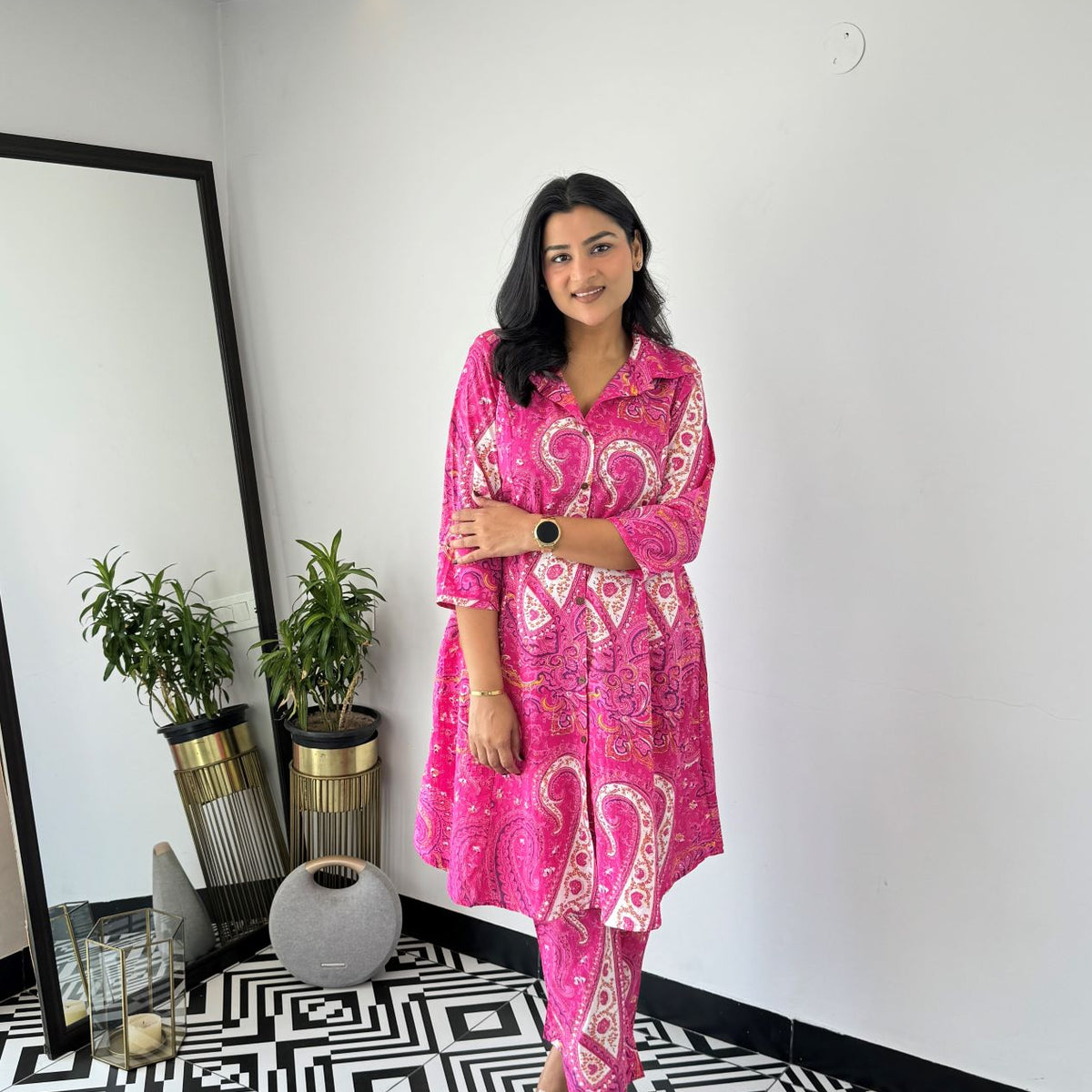 Turkish Pink Cotton Cord Set – shrisa.in